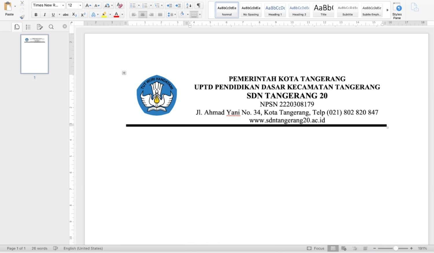 Cara Membuat Kop Surat di Microsoft Word Mudah dan Cepat [+Template ...